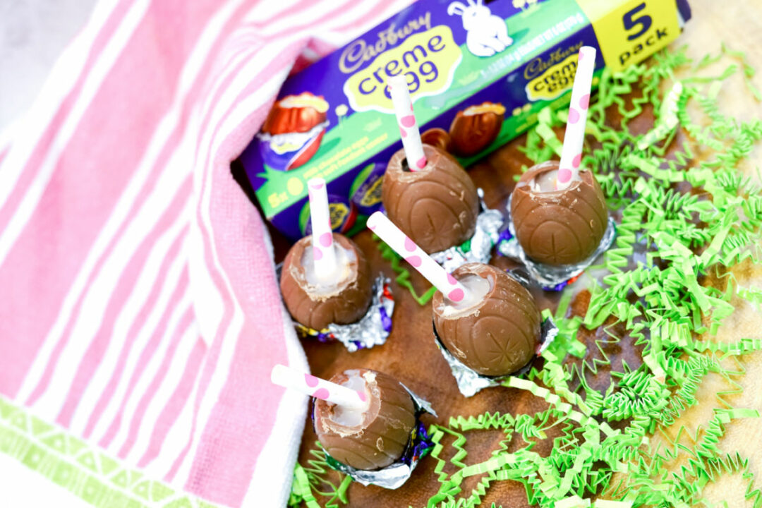 Easter Egg Shots {Cadbury Creme Egg Shots}